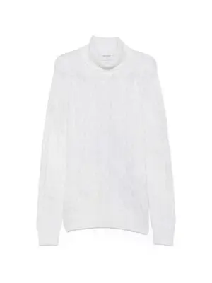 GRAN SASSO Cable Knit Roll Neck Sweater