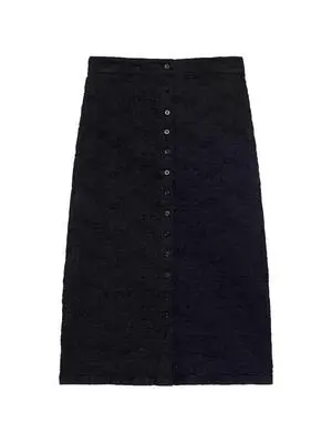 MSGM Button-down Midi Skirt - Black