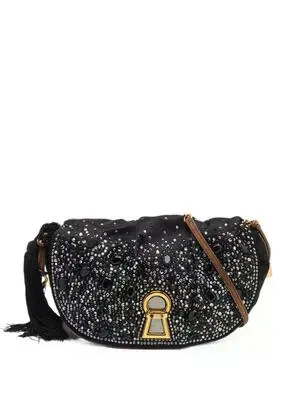 Dolce & Gabbana Vlada Crystal-embellished Shoulder Bag - Black