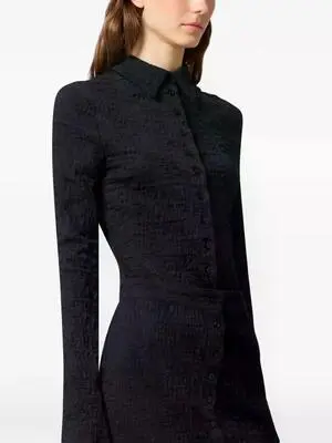 MSGM Crinkled-effect Ruffled Shirt