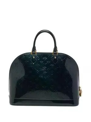 LOUIS VUITTON Alma Gm Monogram Vernis Tote Bag - Green