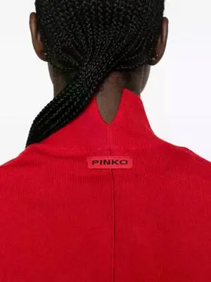 Pinko High-neck Logo Patch Sweater