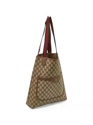 Gucci Web Sherry Line Gg Supreme Shoulder Bag - Neutrals
