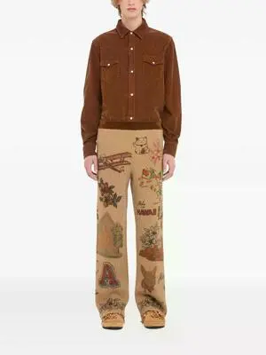 Alanui The Decade Graphic-print Trousers - Neutrals
