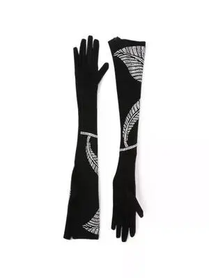 David Koma Embellished Long Gloves