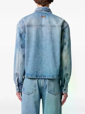 MSGM Neck-tie Denim Shirt
