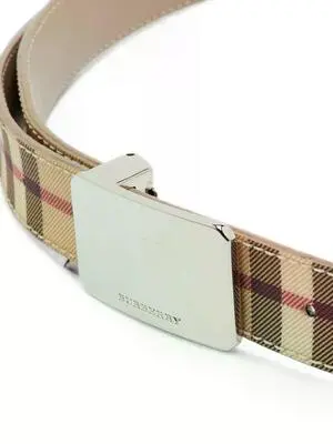 Burberry Nova Check Logo Plaque Belt