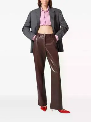 MSGM Cropped Gathered Shirt