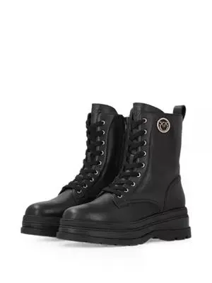Pinko Love Birds Lace-up Combat Boots