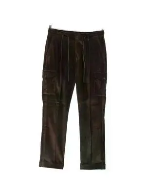 GRAN SASSO Corduroy Drawstring Cargo Pants - Brown