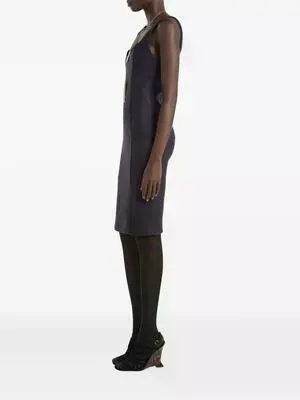 Balmain Tweed Sweetheart Neckline Midi Dress