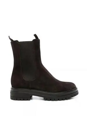GIANVITO ROSSI Suede Lug Sole Chelsea Boots