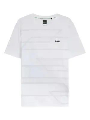 BOSS Geometric-print Logo-detail T-shirt