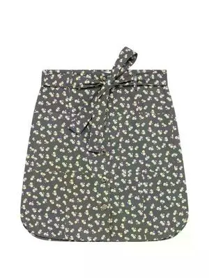 MSGM Belted Floral Print Mini Skirt