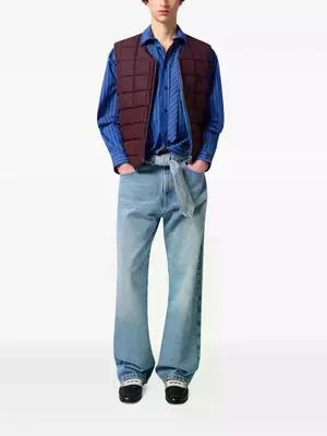 MSGM Tie-waist Straight-leg Jeans - Blue