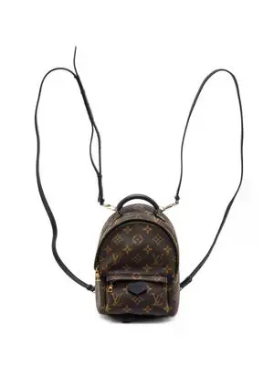 LOUIS VUITTON 2015 Mini Palm Springs Monogram Backpack - Brown
