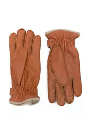 GRAN SASSO Leather Press-stud Gloves