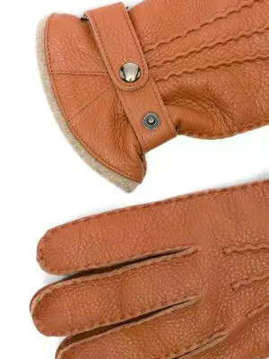 GRAN SASSO Leather Press-stud Gloves