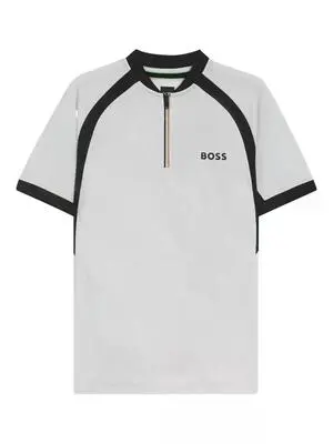 BOSS Half-zip Panelled Polo Shirt