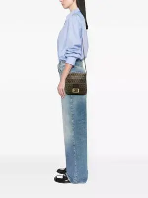 Fendi 2000-2010 Zucchino Canvas Crossbody Bag
