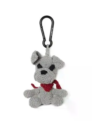 Alanui Coco Amigurumi Crochet Keyring - Grey