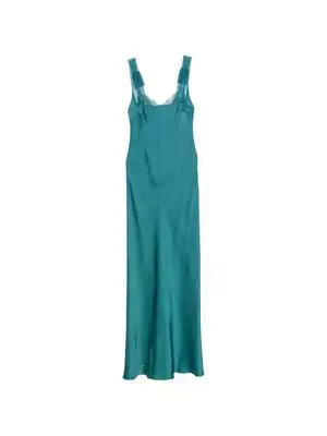 FORTE_FORTE Lace-trim Maxi Dress - Blue