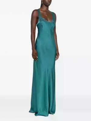 FORTE_FORTE Lace-trim Maxi Dress
