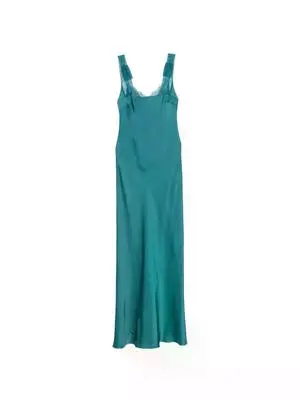 FORTE_FORTE Lace Trim Maxi Dress - Blue