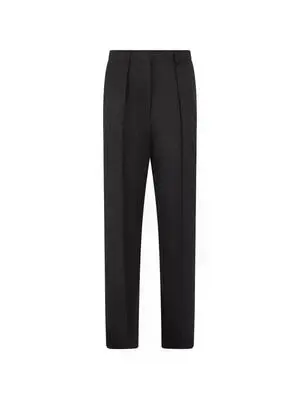 Victoria Beckham Tailored Trousers With Pleat Detail - Black