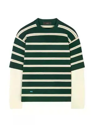 Alanui Rugby Club Layered-sleeve T-shirt - Green