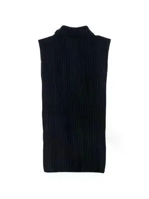 Christian Wijnants Ribbed-knit Mock-neck Knitted Top - Blue