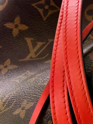 LOUIS VUITTON Neonoe Handbag Monogram Canvas With Leather Mm Bucket Bag - Red