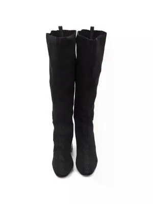 Hermès Fontaine Knit´knee-high Boots