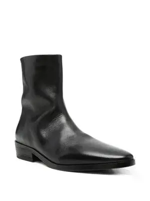 Marsèll Side-zip Leather Ankle Boots - Black