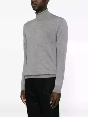 GRAN SASSO Roll-neck Wool Sweater - Grey