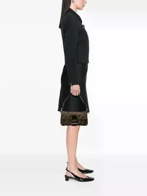 Fendi 2000-2010 Zucca Canvas Baguette Shoulder Bag