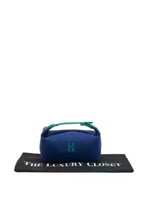 Hermès Bride-a-brac Toile H Canvas Pouch - Blue