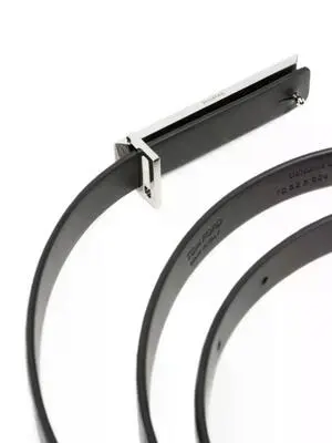 TOM FORD Crocodile-effect Plaque-buckle Belt
