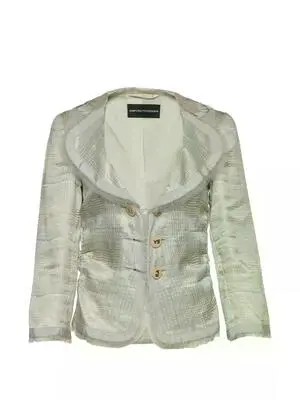 Emporio Armani Check-pattern Blazer - Grey
