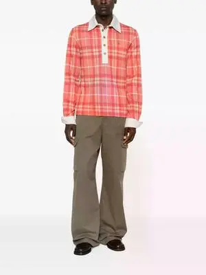 VIVIENNE WESTWOOD Check-pattern Long-sleeve Polo Shirt