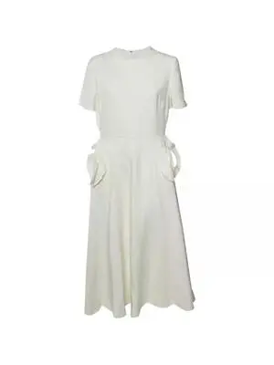 Valentino Garavani Rose-appliqué Midi Dress - Neutrals