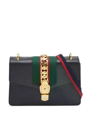 Gucci Sylvie Web Shoulder Bag - Black