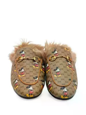 Gucci X Mickey Mouse Print Mules