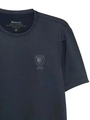BLAUER. Logo-print Crew-neck T-shirt