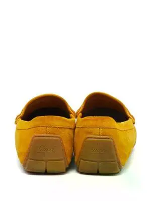 Gucci Interlocking G Driving Loafers - Yellow