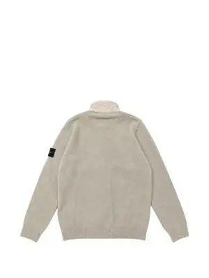 Stone Island Logo Patch Button-up Sweater
