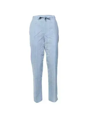 Isaia Striped Drawstring Trousers - Blue