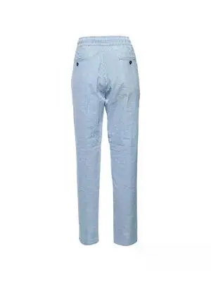 Isaia Striped Drawstring Trousers