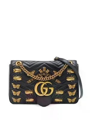 Gucci Medium Gg Marmont Shoulder Bag - Black