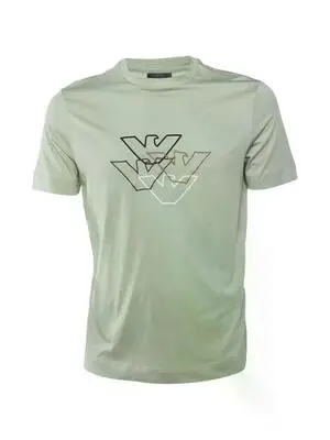 Emporio Armani Eagle Embroidered T-shirt - Green
